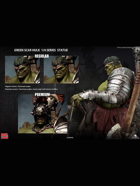 QUEEN STUDIOS Green Scar Hulk 1/4 Statue (Marvel Comics) Premium ...