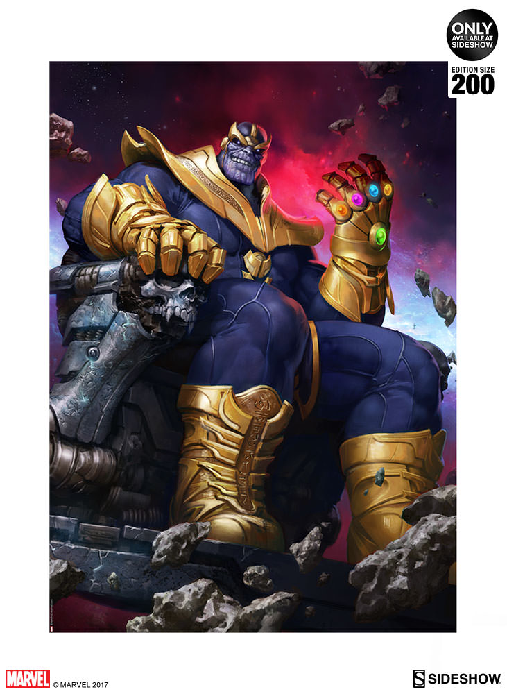 Thanos on Throne by Doo-Chun & Ian MacDonald – ART PRINT with frame ...