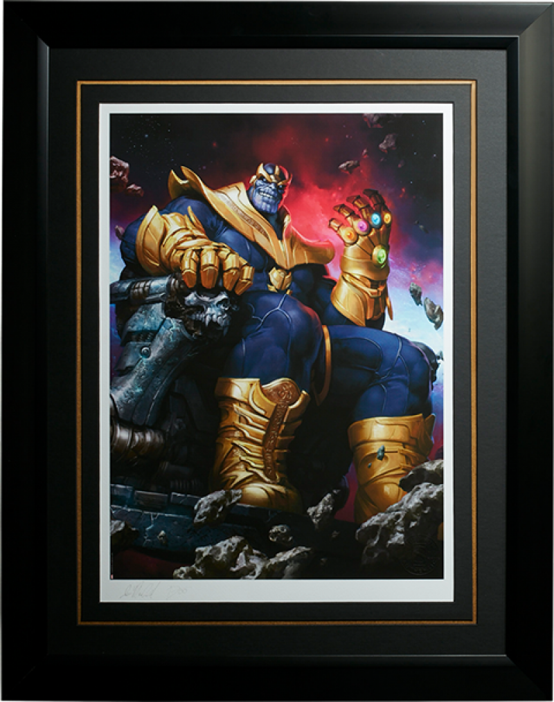 Thanos on Throne by Doo-Chun & Ian MacDonald – ART PRINT with frame ...