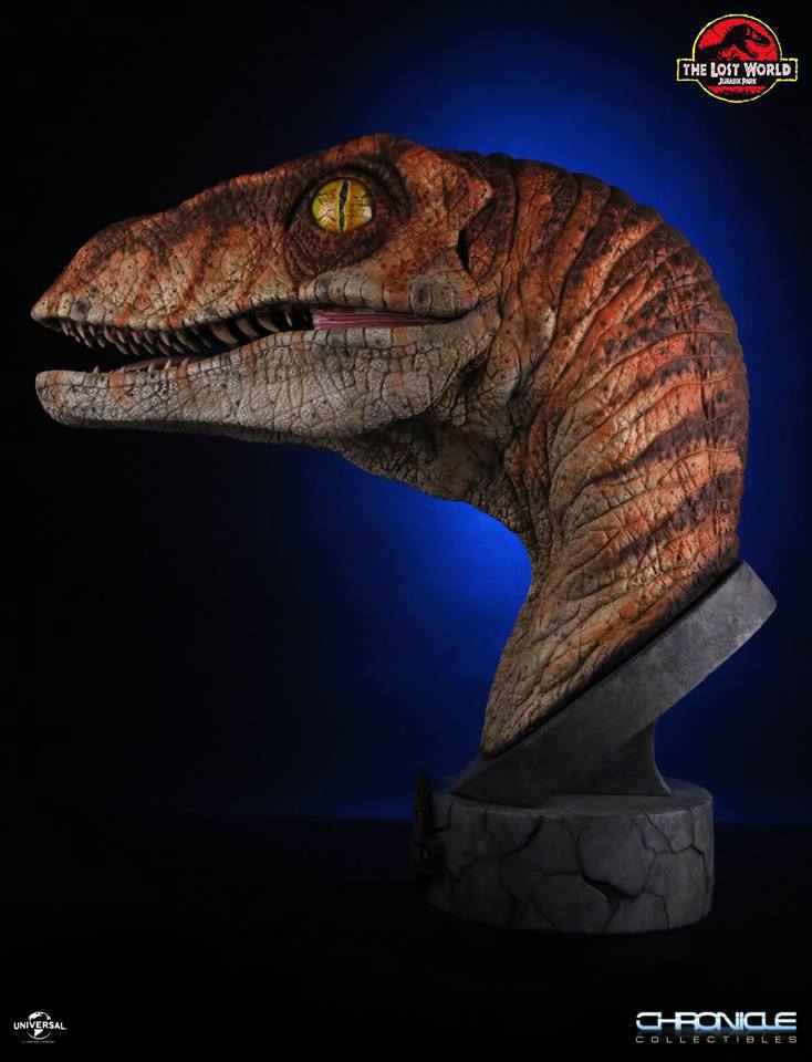 MALE RAPTOR JURASSIC PARK 2 1/1 BUST BY CHRONICLE COLLECTIBLES ...