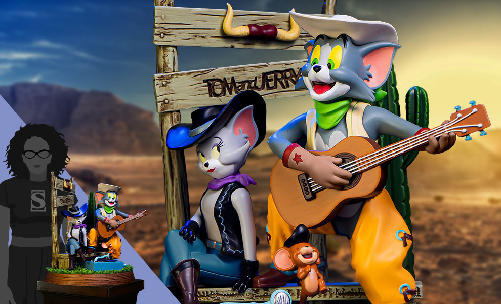 Tom and Jerry Cowboy Statue by Soap Studio - Figuristi Store