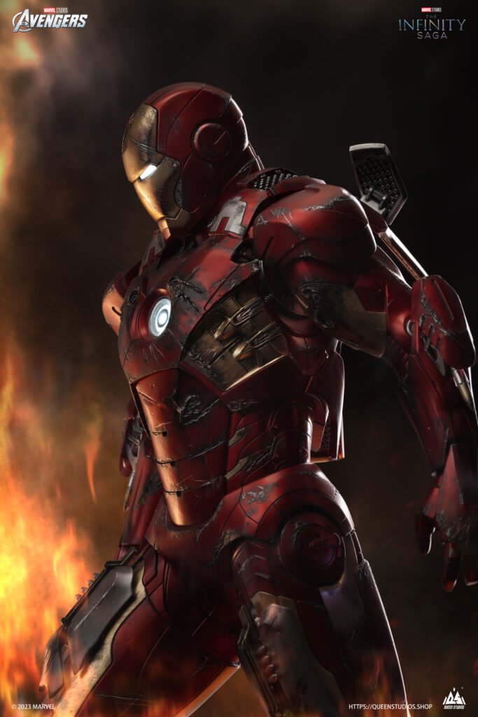 Iron Man Mark 7 – Battle Damaged Edition By Queen Studios - Figuristi Store