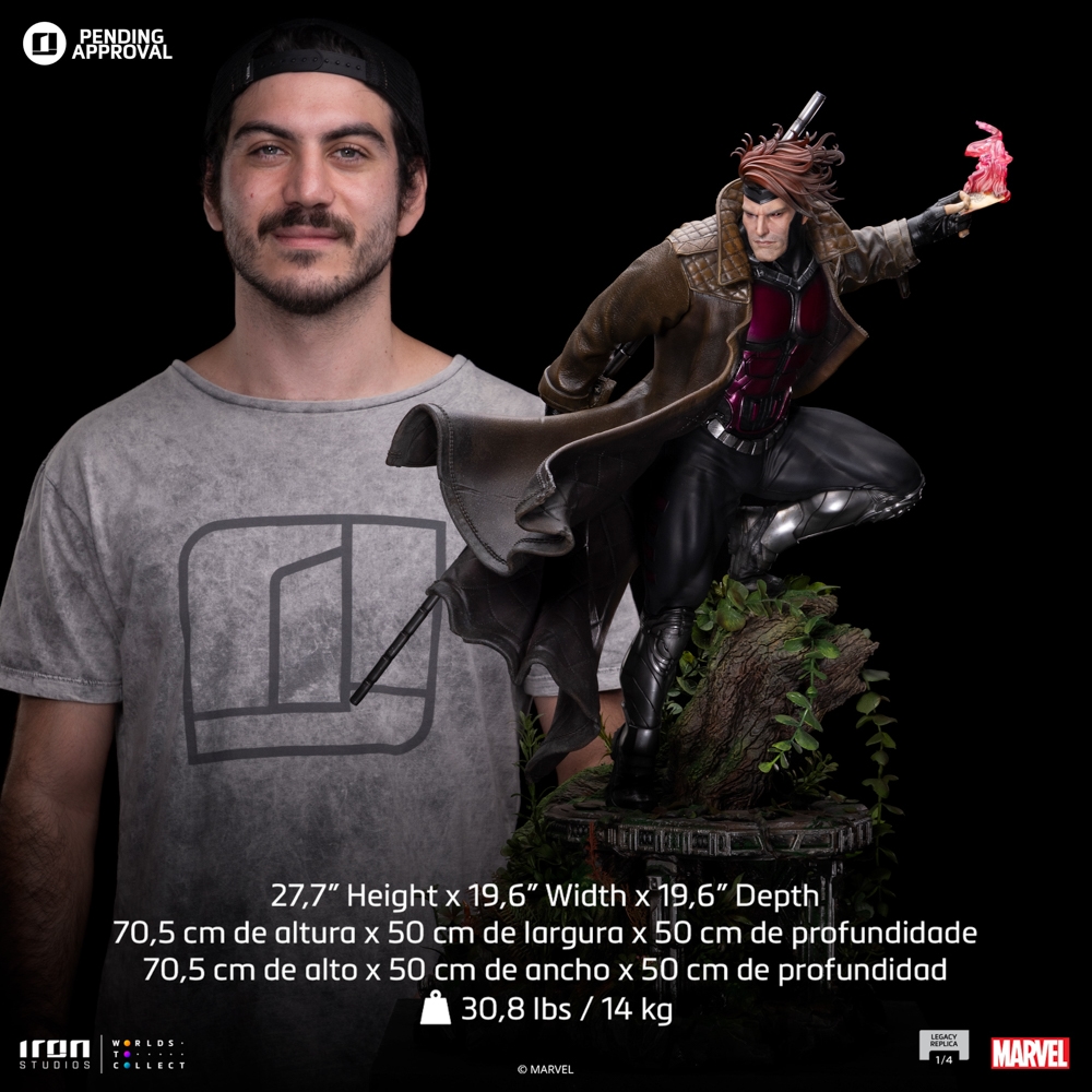GAMBIT Deluxe Legacy Replica 1/4 – Iron Studios - Figuristi Store