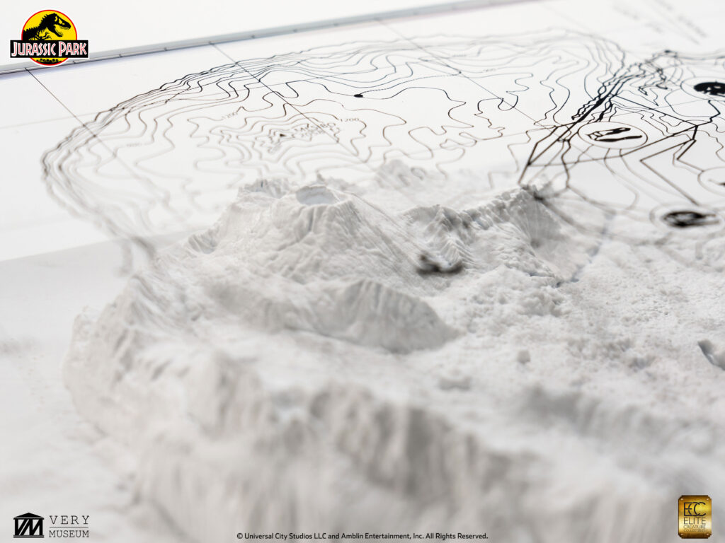 ELITE CREATURE COLLECTIBLES PRESENTS: Jurassic Park Topographic Map ...